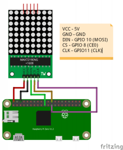 Raspberry Pi Zero 2 W - 8x8 LED Dot Matrix - Technik Blog
