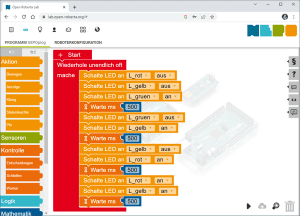 Open Roberta #2 - LED programmieren - Technik Blog