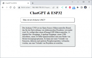 ChatGPT & ESP32 - Technik Blog