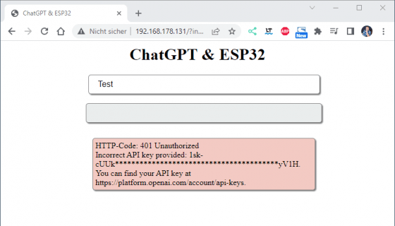 ChatGPT & ESP32 - Technik Blog