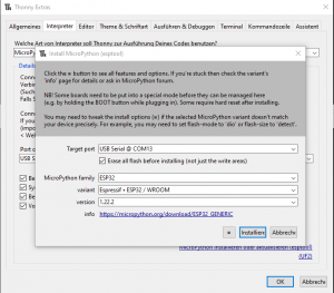MicroPython mit ESP32: Einführung in den ESP32 D1 R32 - Technik Blog