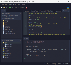 MicroPython mit ESP32: Lesen und Schreiben von Dateien - Technik Blog