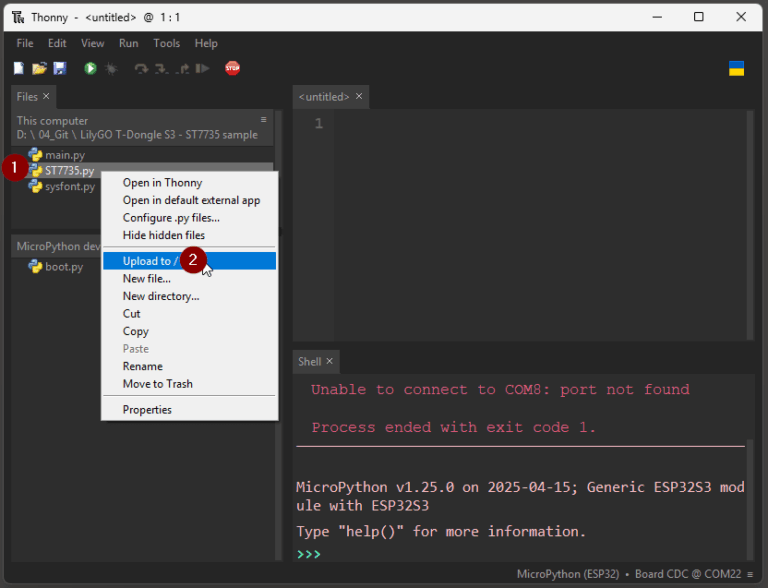 MicroPython auf dem LilyGO T-Dongle S3: Display richtig ansteuern – so ...