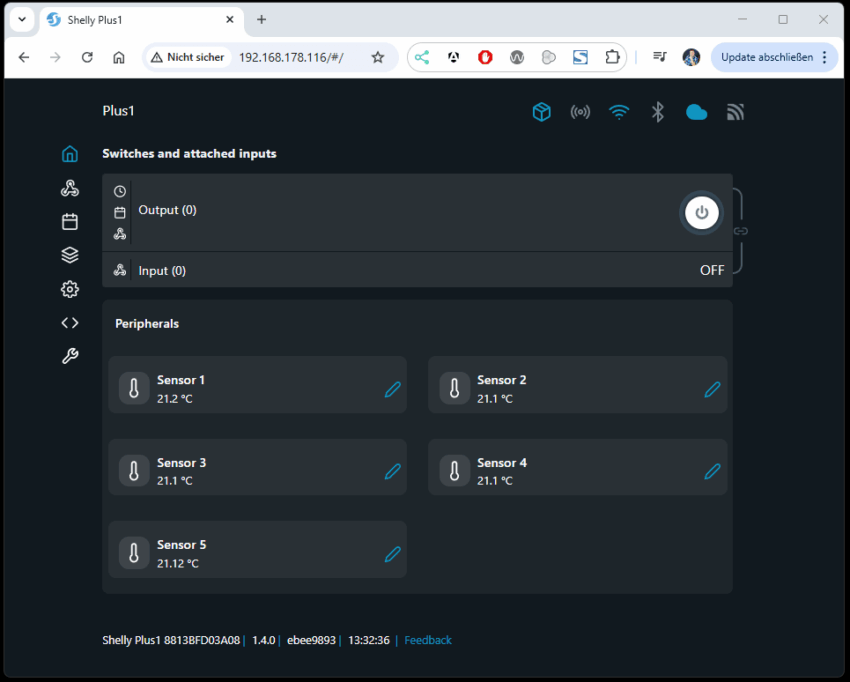 Shelly Plus 1 mit AddOn: So schließt du 5 DS18B20-Sensoren gleichzeitig ...